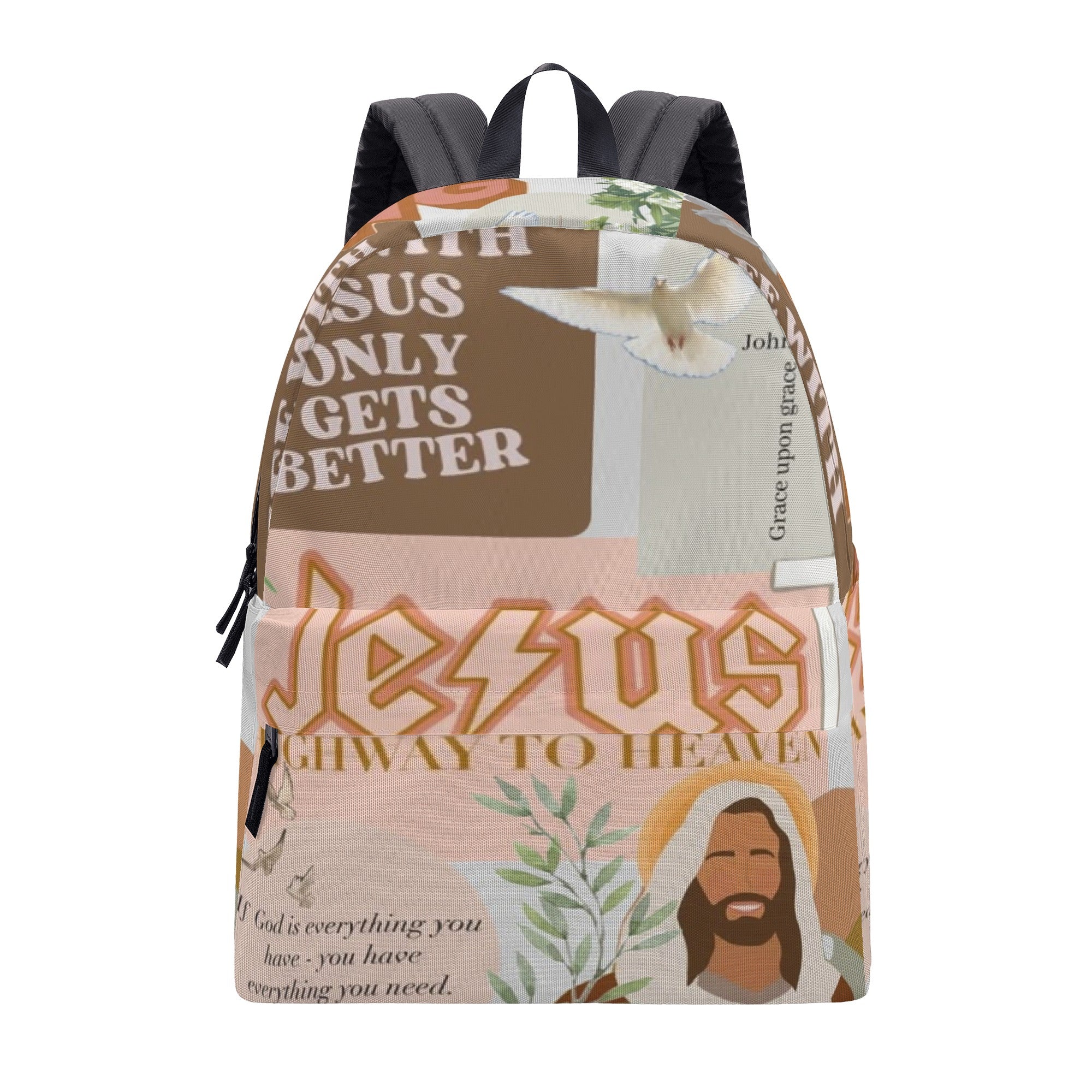 Highway to Heaven Backpack, Jesus Christian Backpack, Inspirational Fa