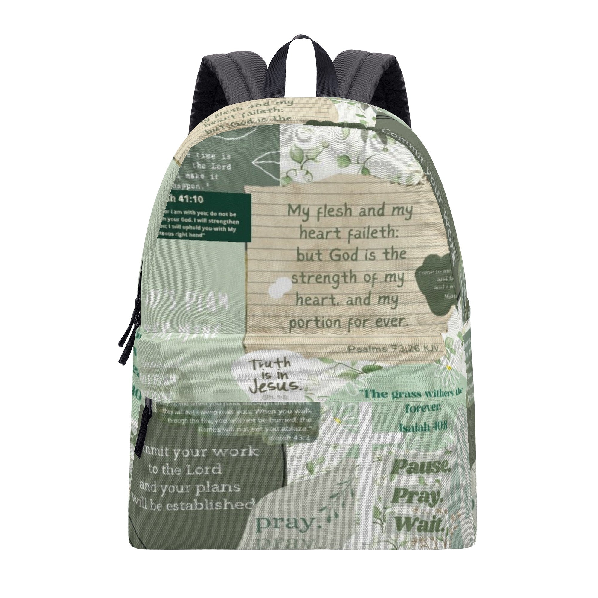 Bible Verse Backpack, Christian Scripture Backpack, Faith-Based Inspir